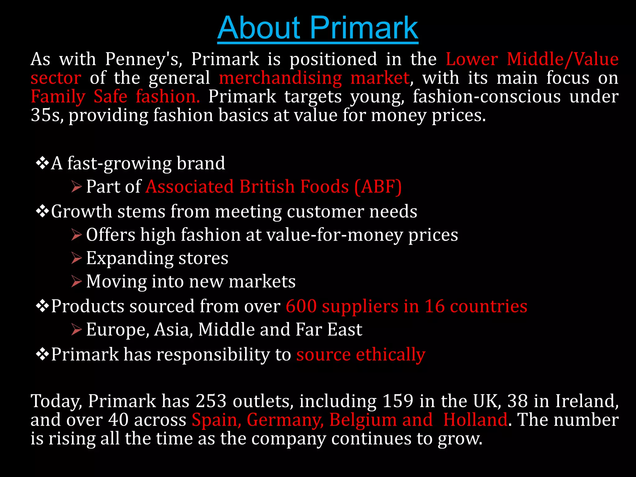 Primark:overview | PPTX