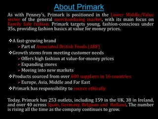 Primark:overview | PPTX