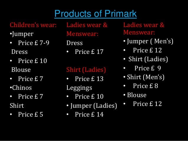 Primark:overview