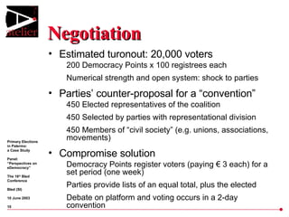 Primary Elections in Palermo: A Case Study | PPT