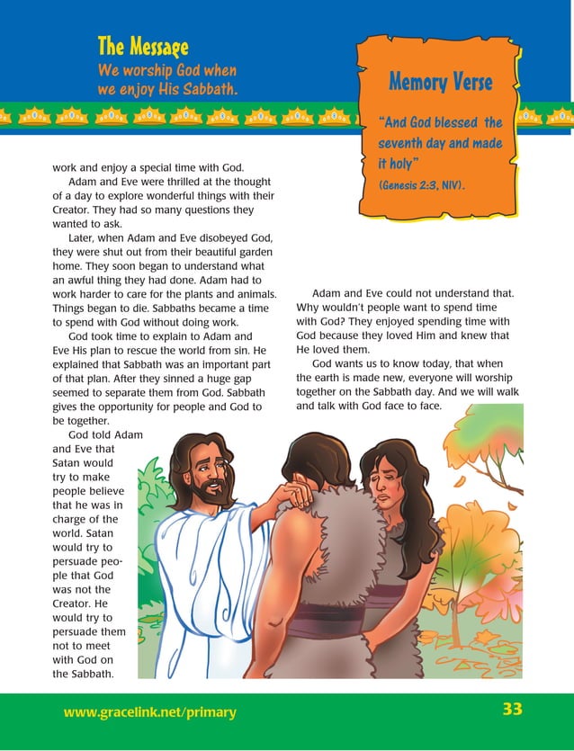 Lesson 7 | Primary | Sabbath School | Second Quarter 2015 | PDF ...
