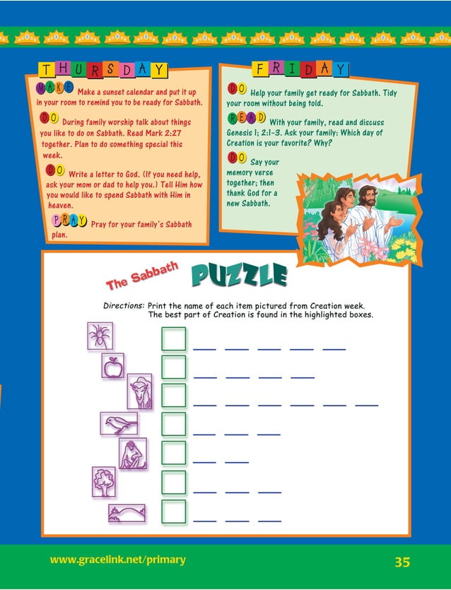 Lesson 7 | Primary | Sabbath School | Second Quarter 2015 | PDF ...