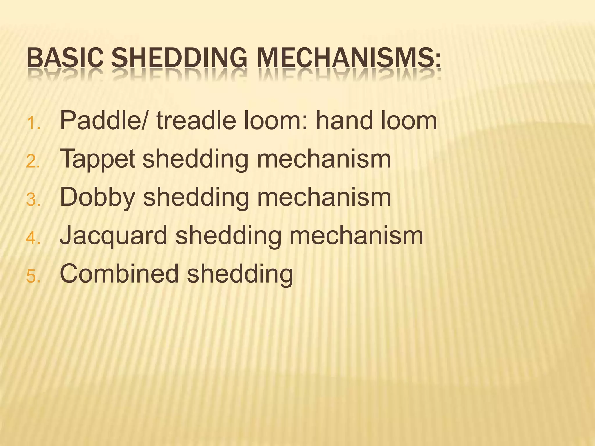 Primary motions of Loom. | PDF