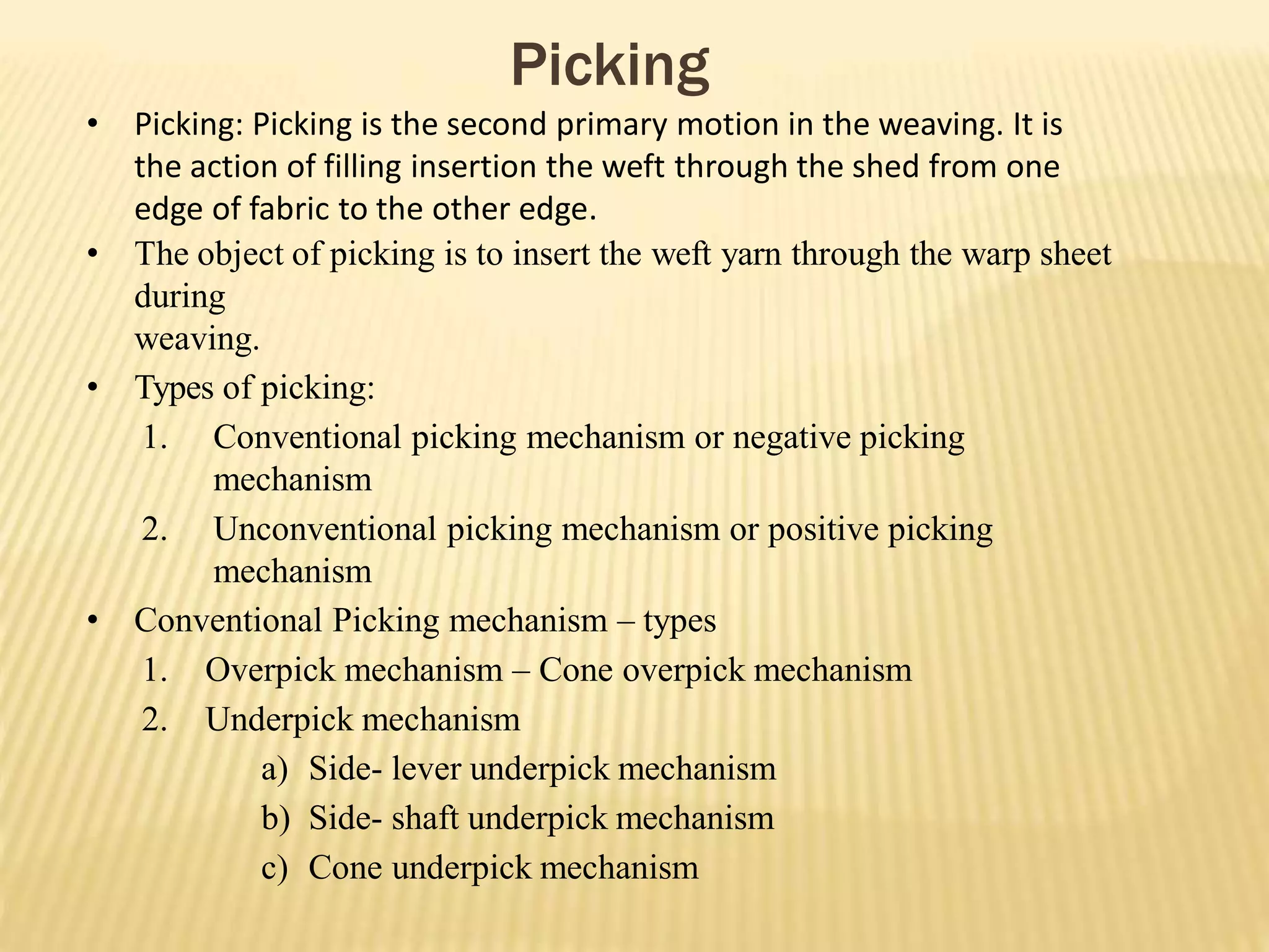 Primary motions of Loom. | PDF