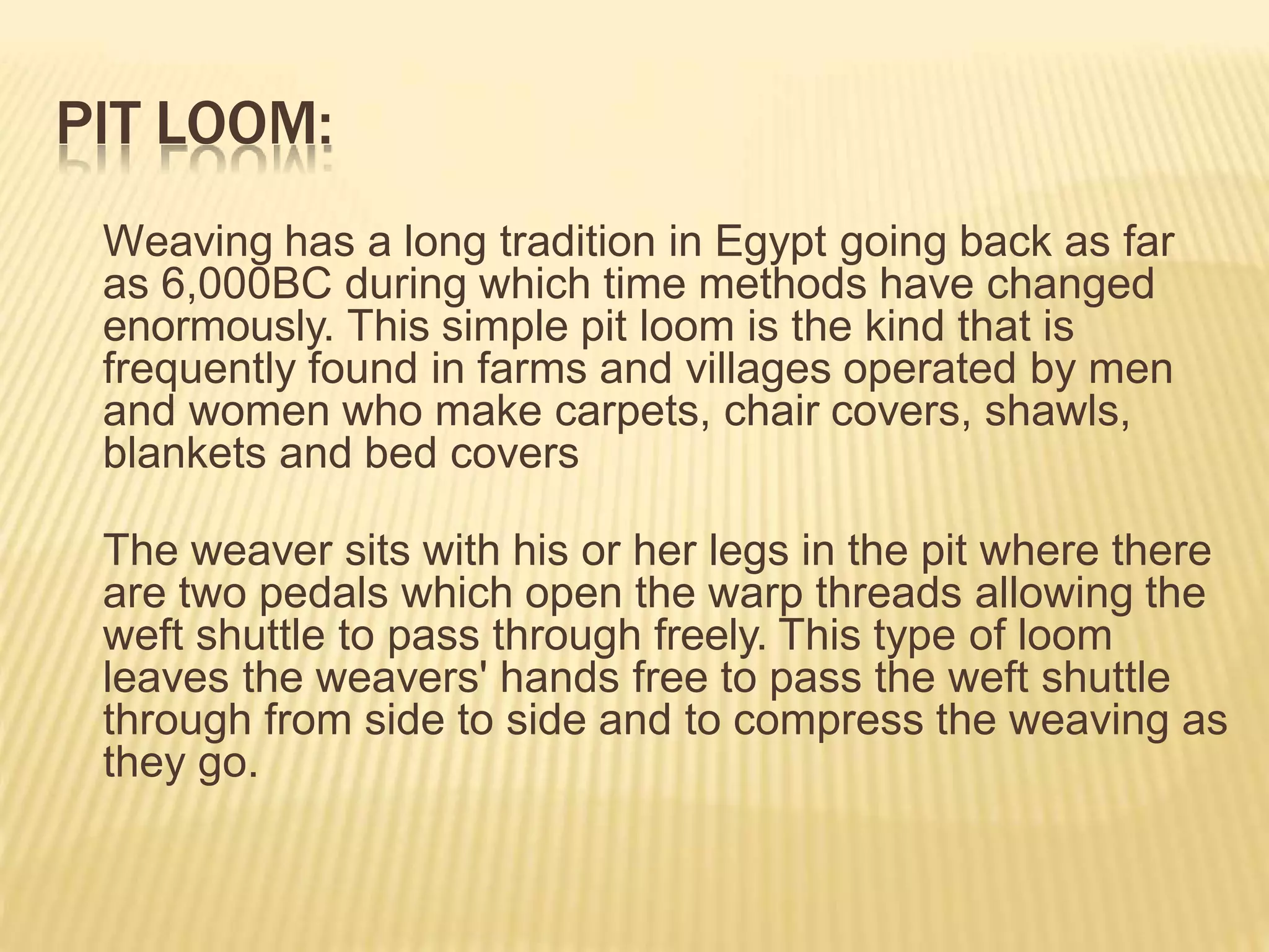 Primary motions of Loom. | PDF