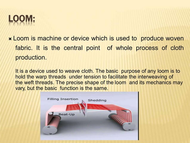 Primary motions of Loom. | PDF | Needlework | Arts and Crafts