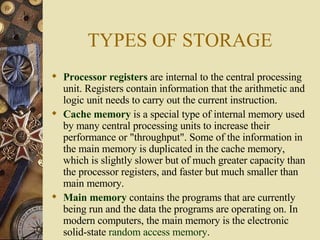 Primary Storage | PPT | Data Storage and Warehousing | Computing
