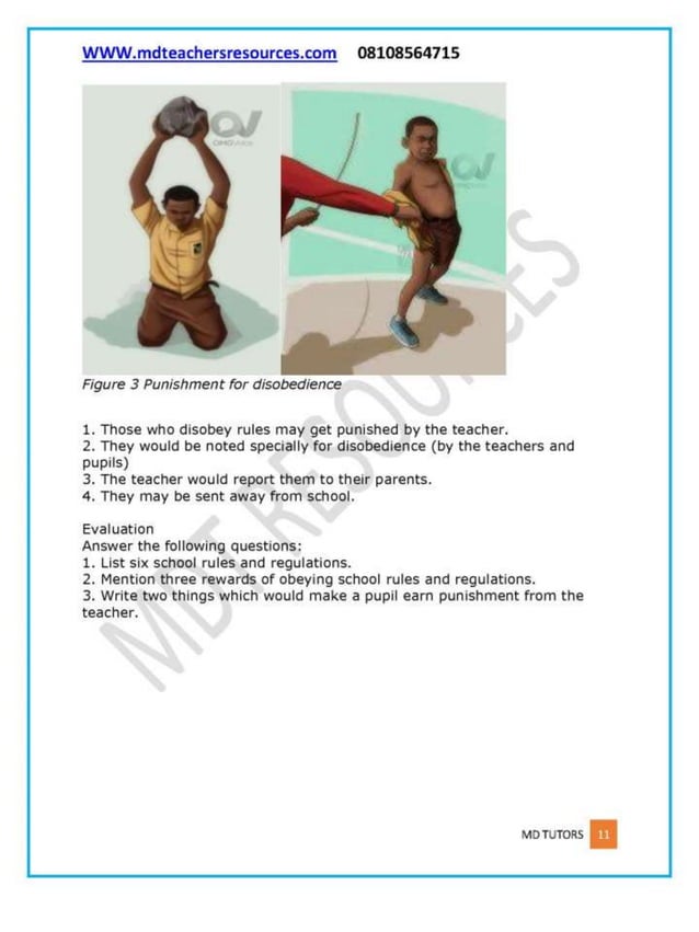 Civic Education lesson Note for Primary 1 | PPTX