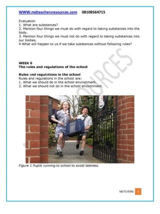 Civic Education lesson Note for Primary 1 | PPTX