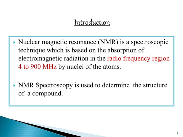 NMR Spectroscopy | PPT