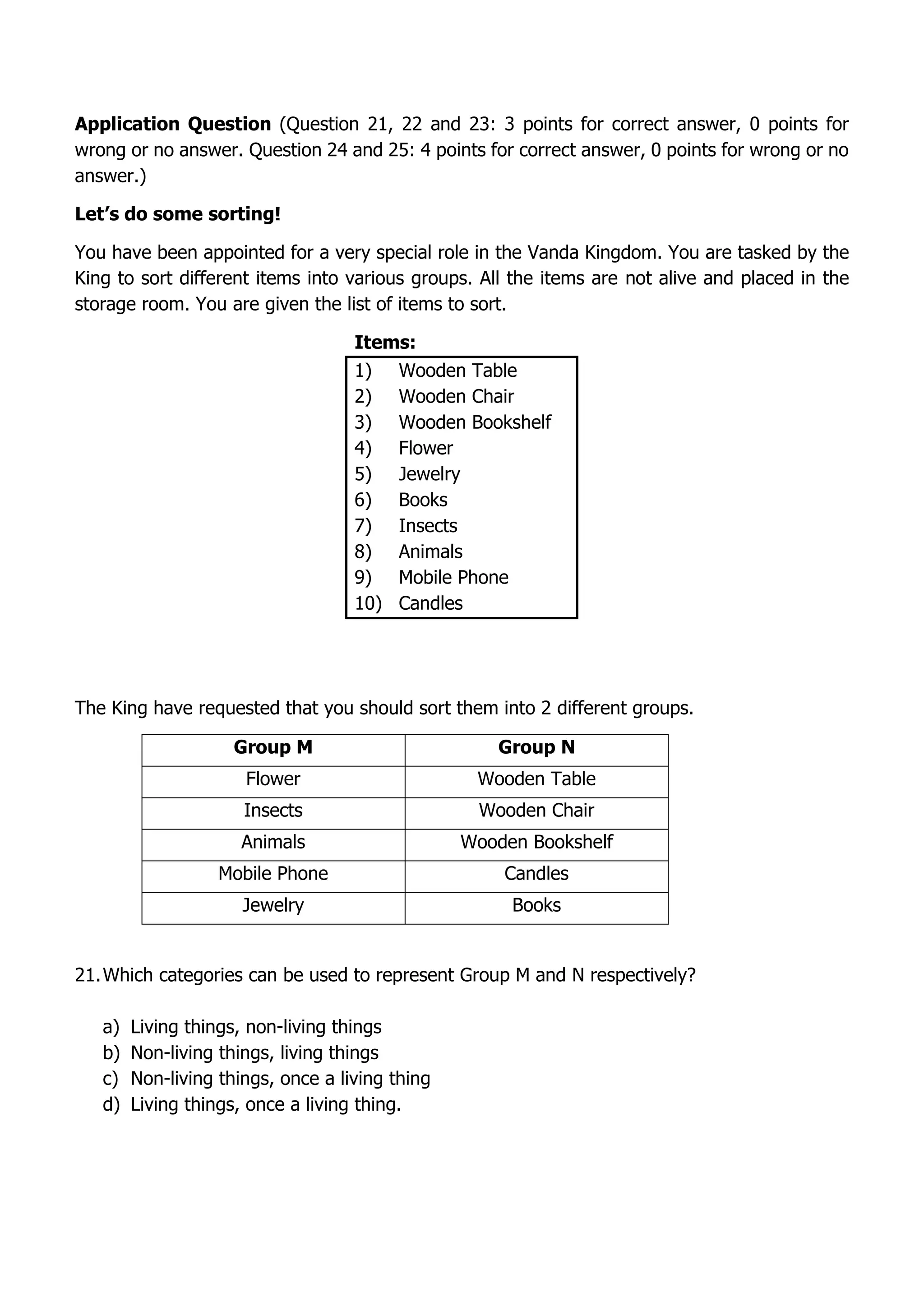 Vanda International Science Competition Primary Grade 3 | PDF