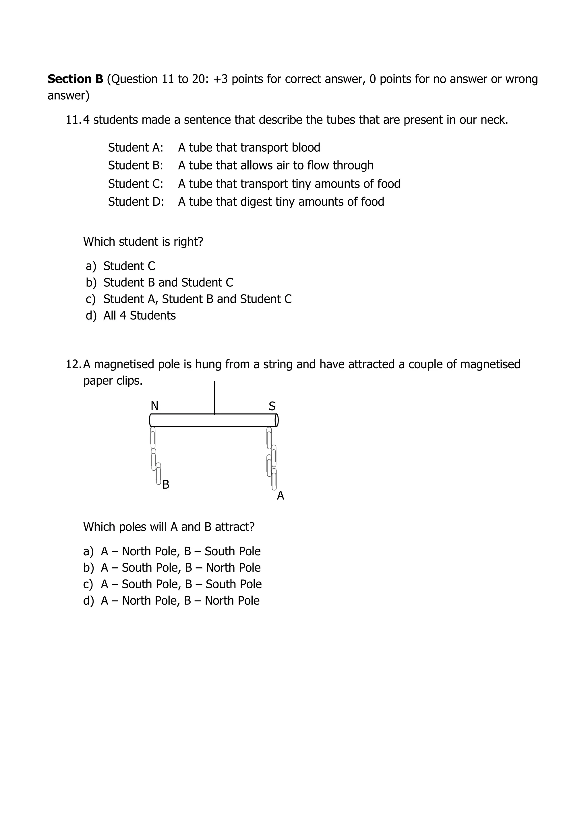 Vanda International Science Competitions Primary Grade 4 | PDF