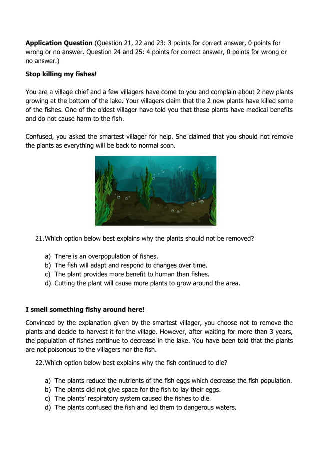 Vanda International Science Competitions Primary Grade 4 | PDF ...