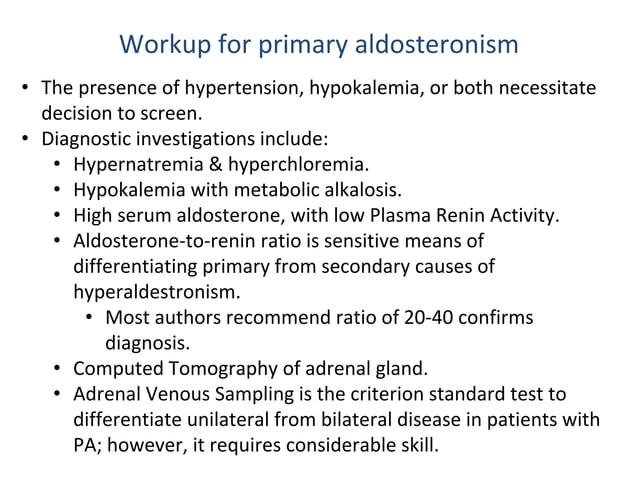 Primary hyperaldosteronism | PDF