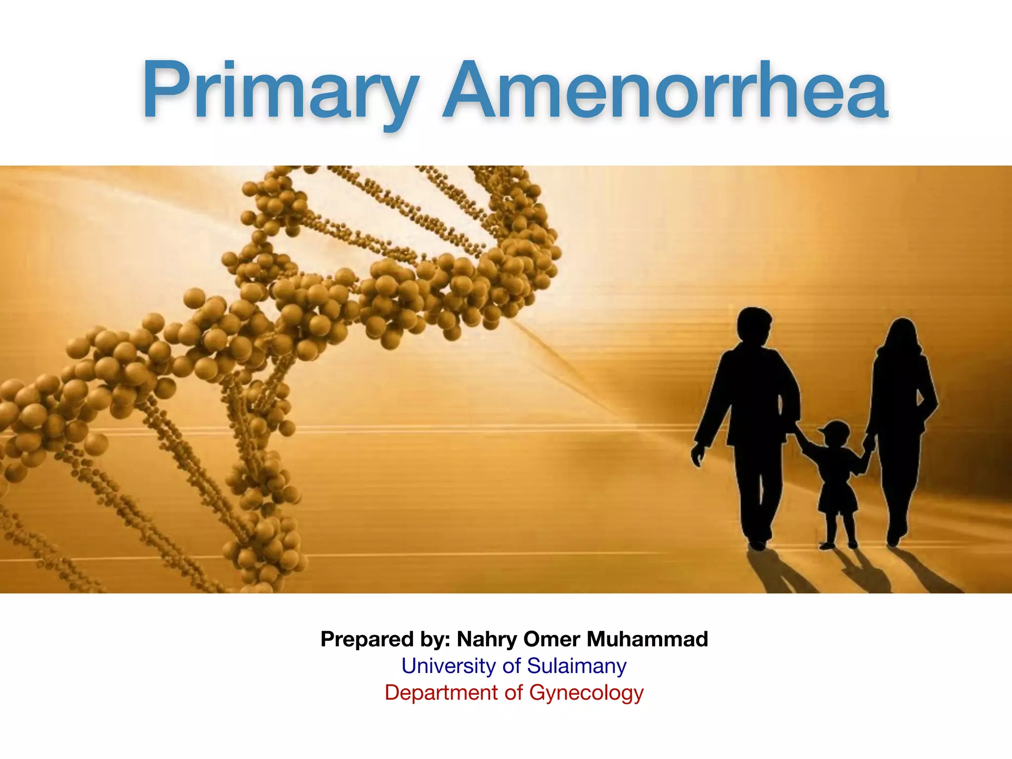 Primary amenorrhea | PDF