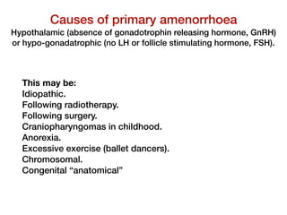 Primary Amenorrhea Algorithm