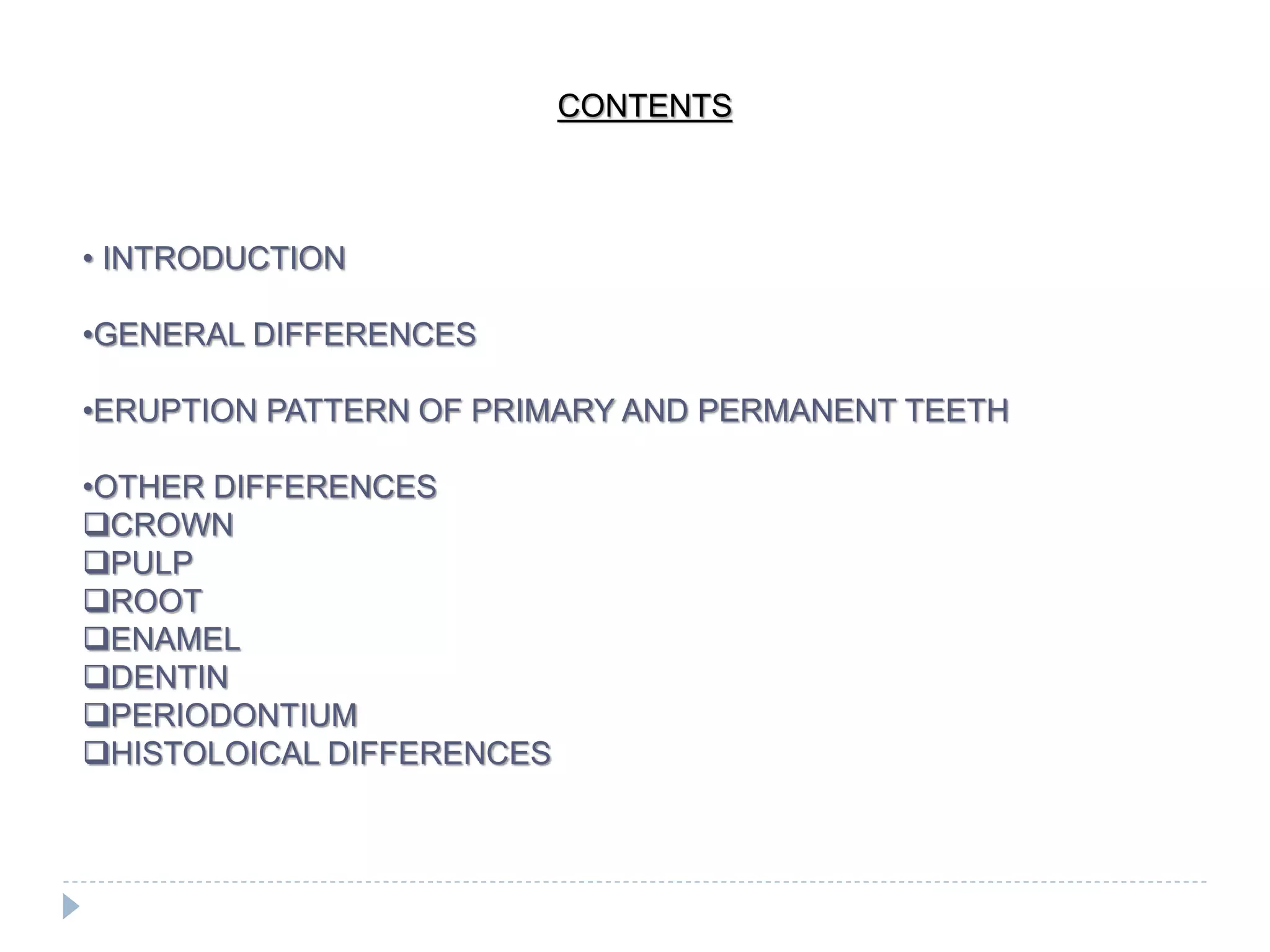difference between primary and permanent tooth | PPTX