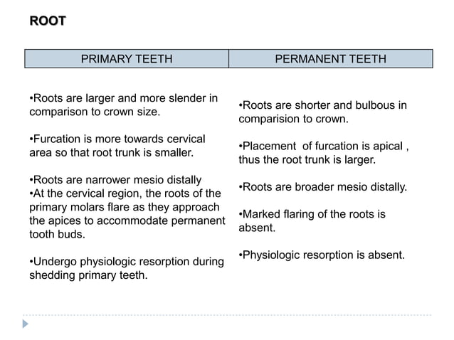 difference between primary and permanent tooth | PPTX