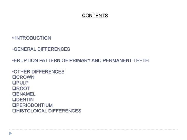 difference between primary and permanent tooth | PPTX