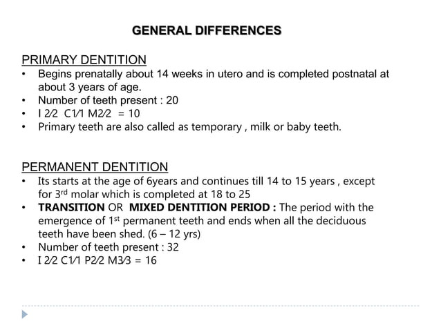 difference between primary and permanent tooth | PPTX