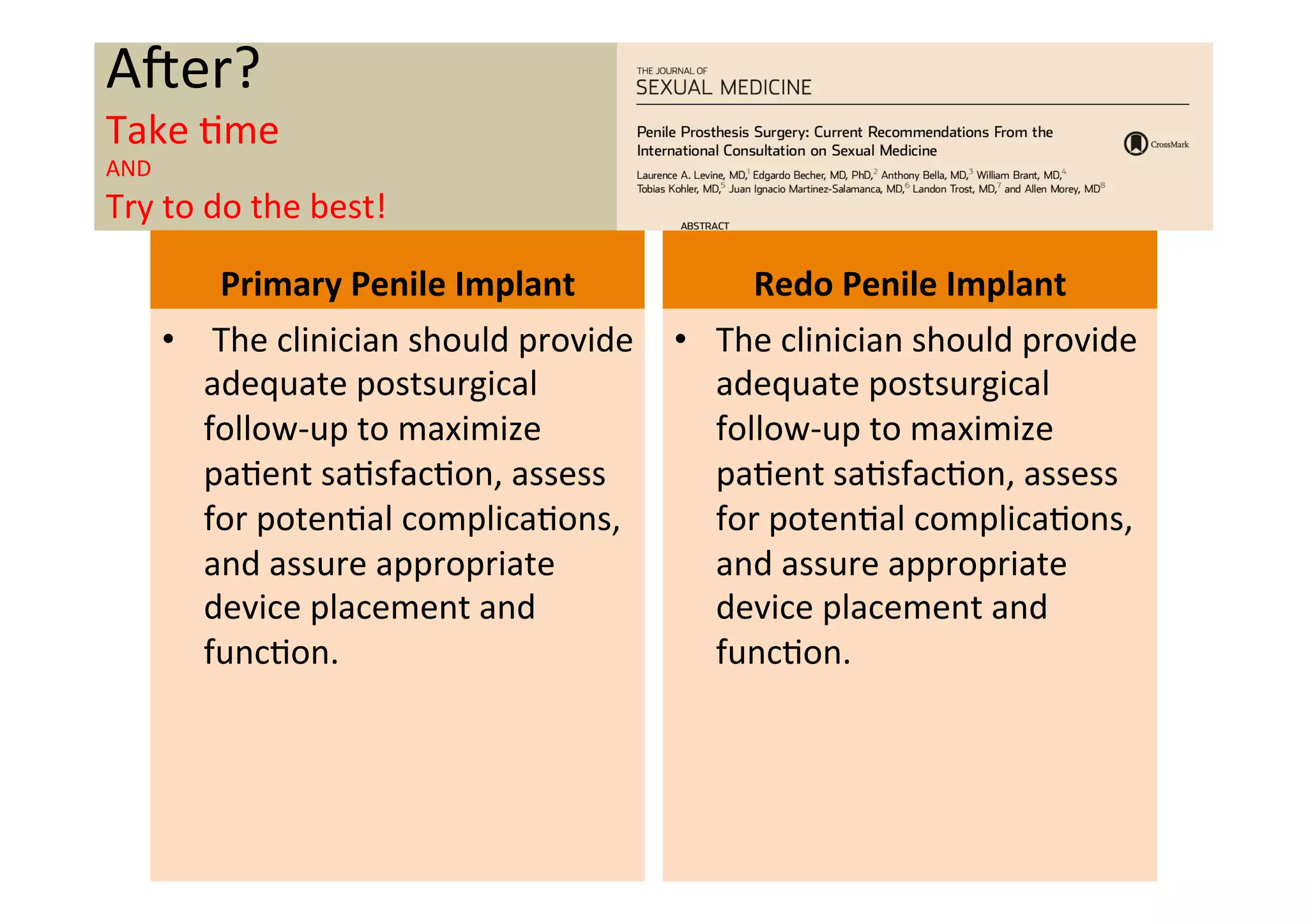 Primary and Redo-penile Implant Surgery: Lessons learnt | PDF
