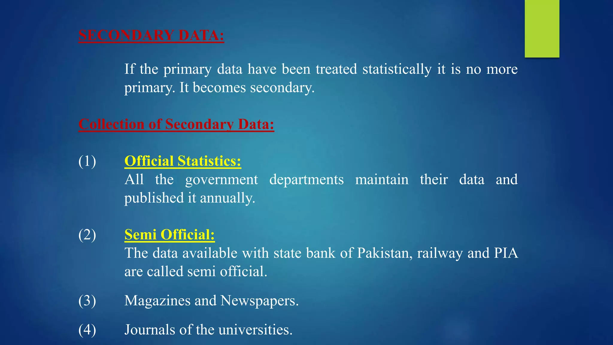 Primary And Secondary Data Pptx