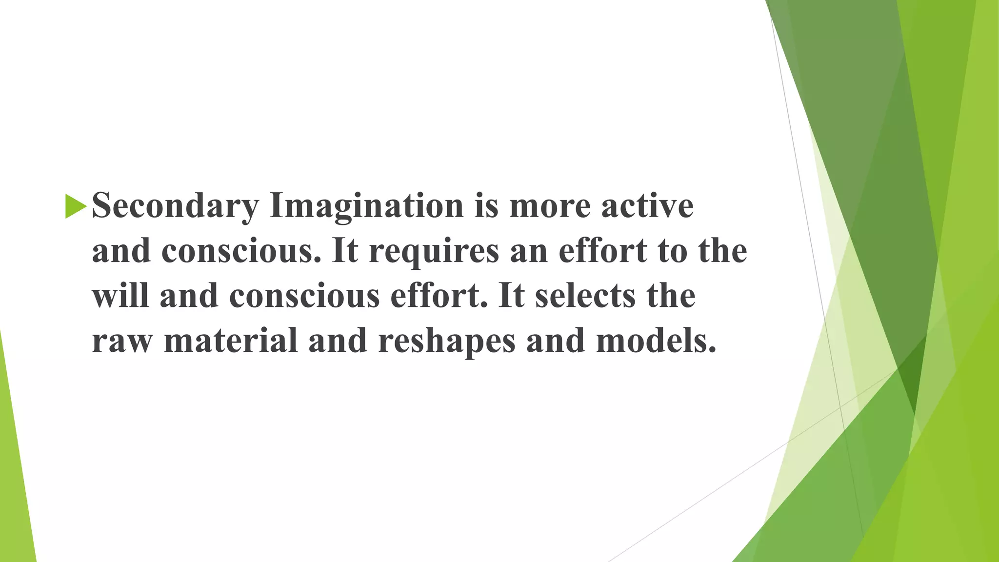 Primary and secondary imagination | PPTX
