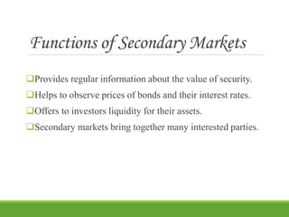Primary and secondary market (bus.finance) | PPT