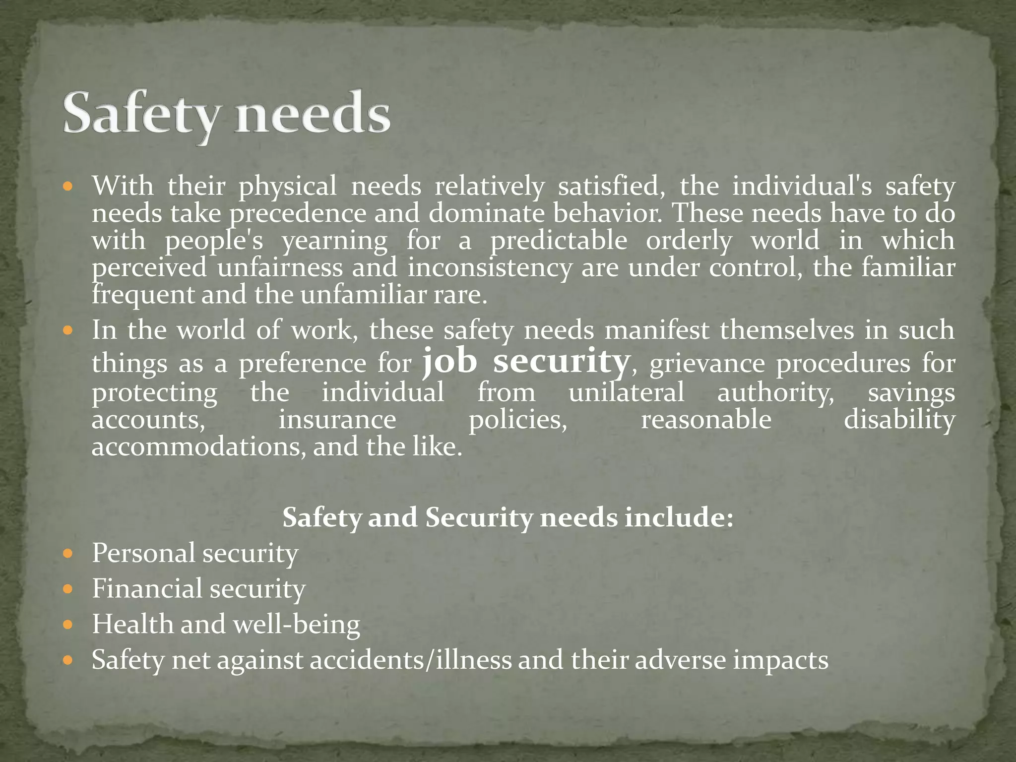 Primary and secondary needs | PPTX