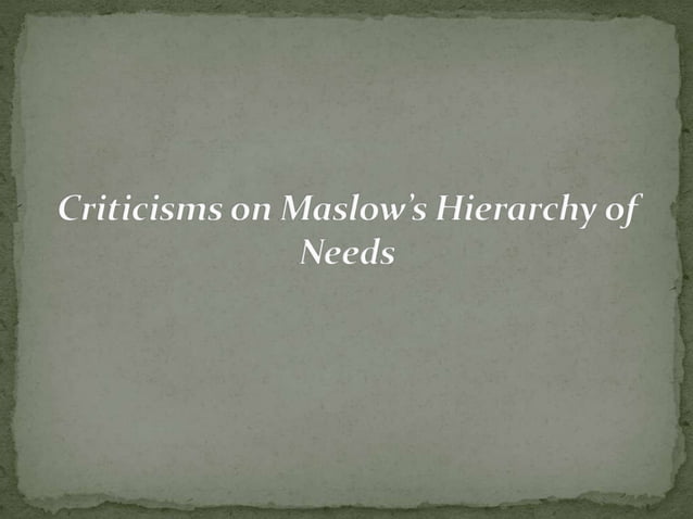 Primary and secondary needs | PPTX