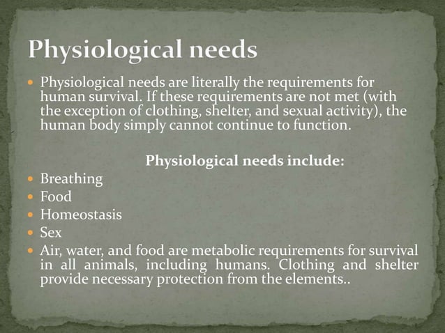 Primary and secondary needs | PPTX