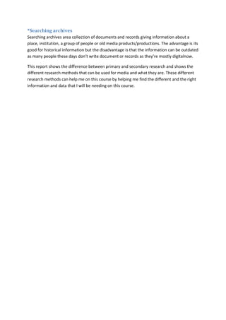 Primary and secondary report irene | DOCX