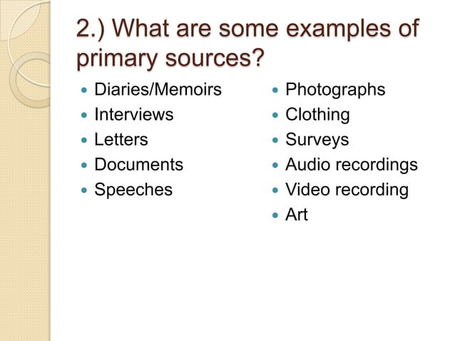 Primary and secondary resources | PPT
