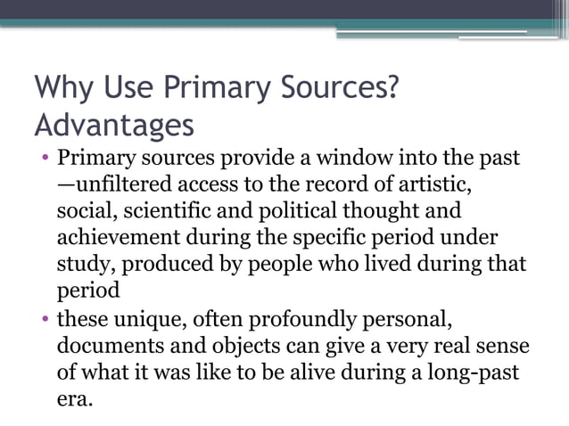 Primary and Secondary Sources of Informatioon | PPT