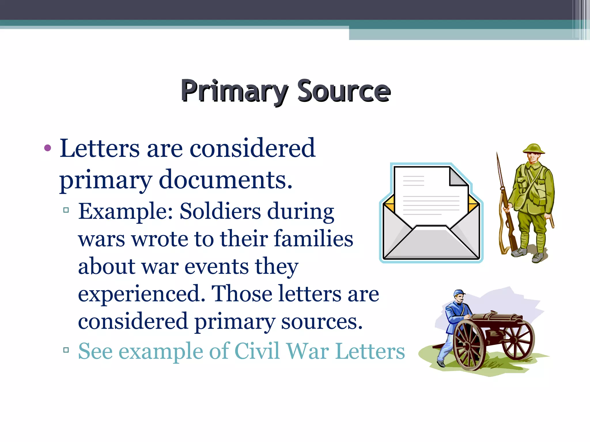 Primary and Secondary Sources | ODP