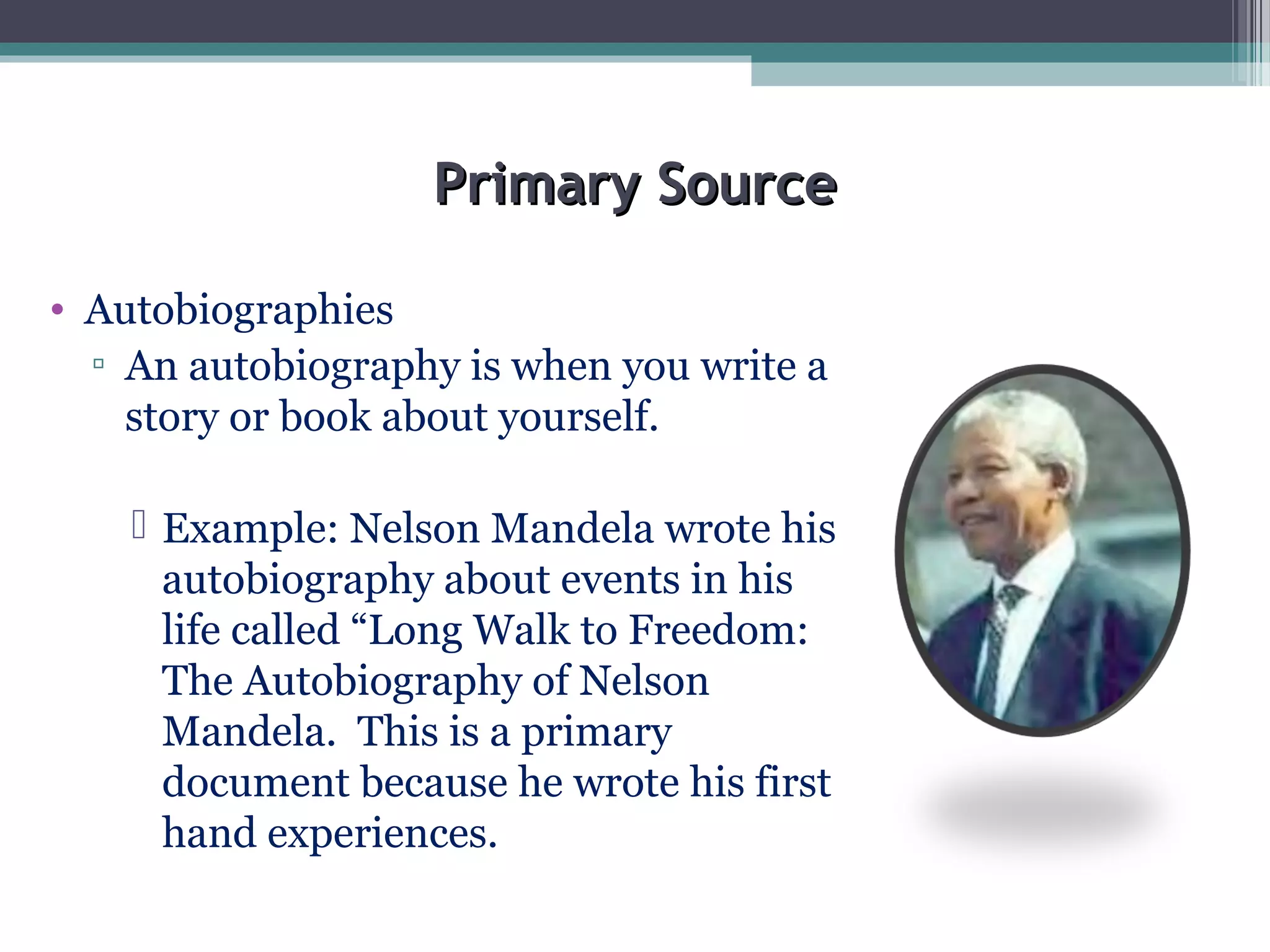 Primary and Secondary Sources | ODP