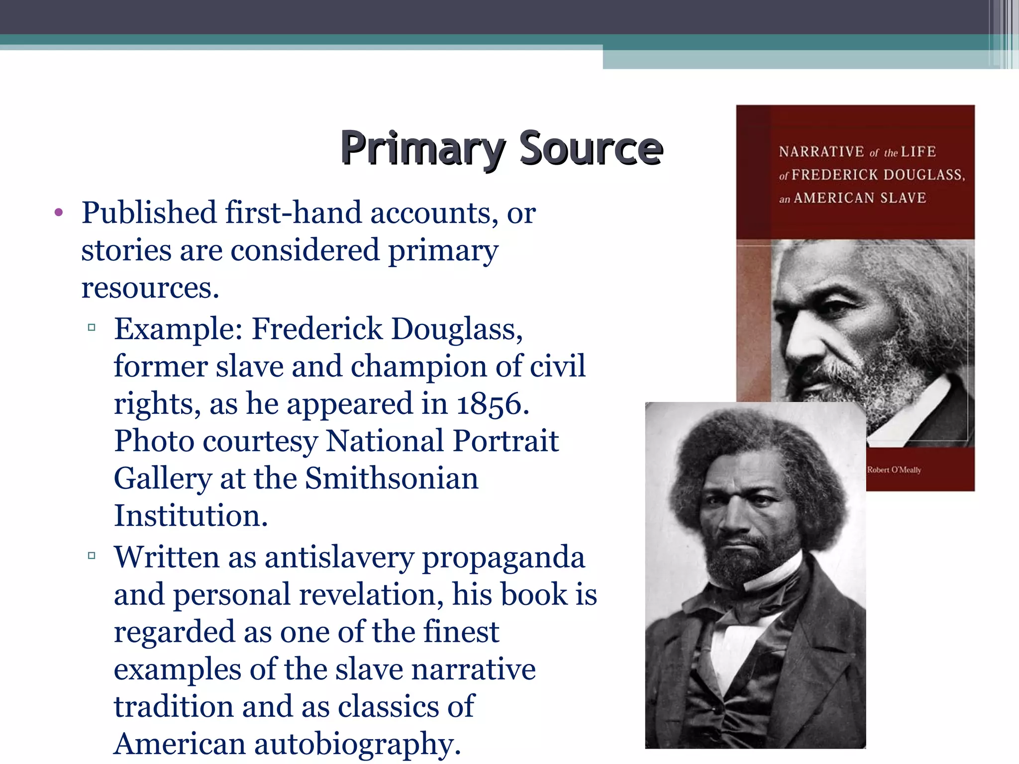 Primary and Secondary Sources | ODP