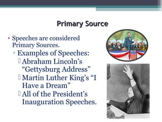 Primary and Secondary Sources | ODP