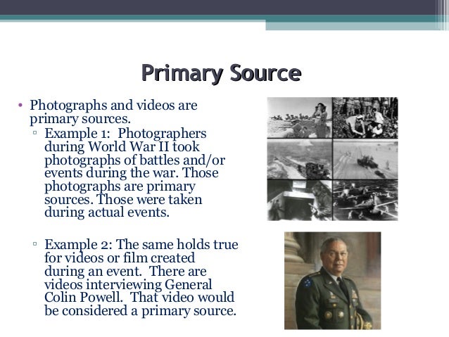 Primary and Secondary Sources