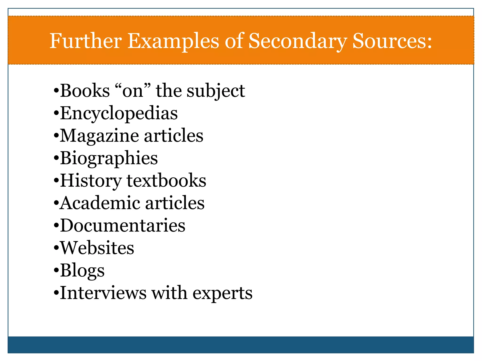 Primary and Secondary Sources | PPTX