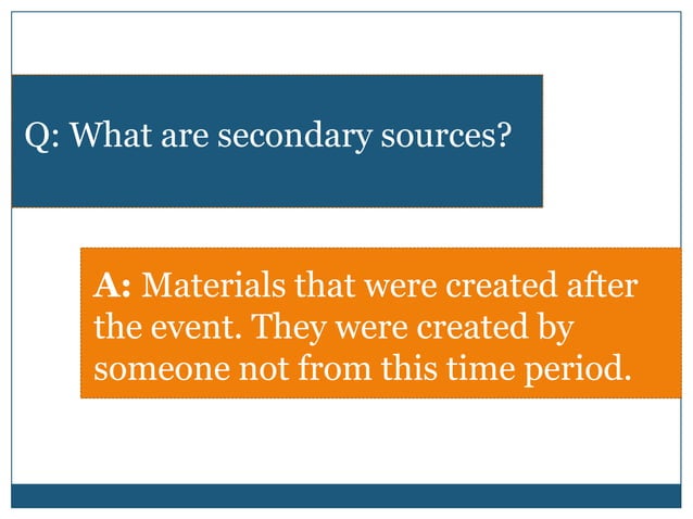 Primary and Secondary Sources | PPTX