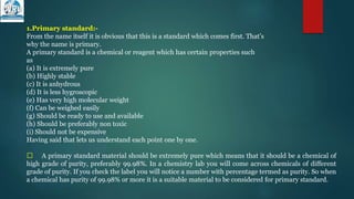 Primary and secondary standards | PDF
