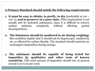 Primary and secondary standards | PPTX