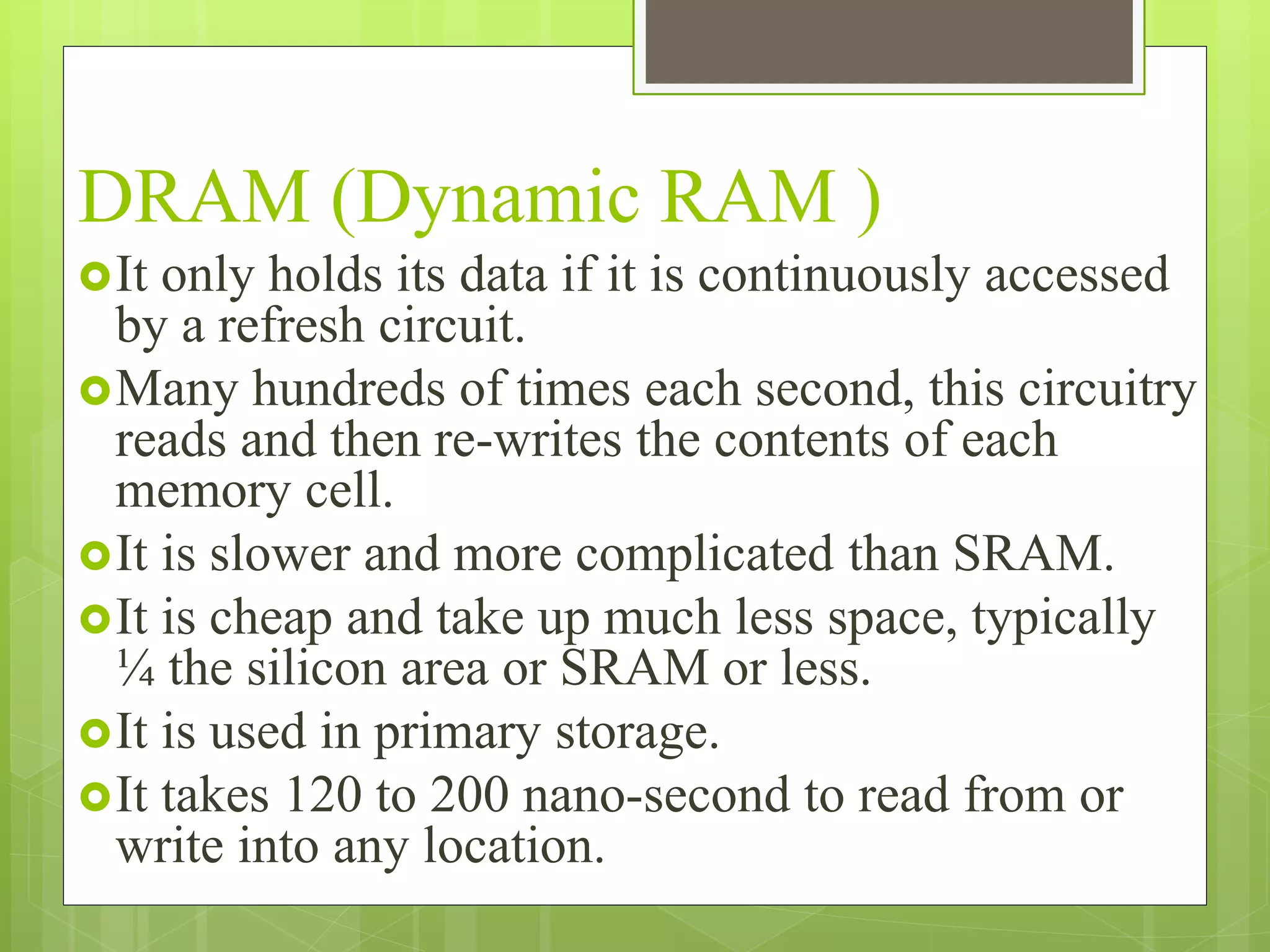 Primary and secondary storage devices | PPTX