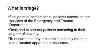 PRIMARY AND SECONDARY TRIAGE for Malaysia | PPTX