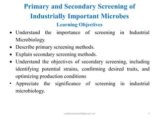 Primary and Secondory Screening of Industrially important Microbes (1).pdf