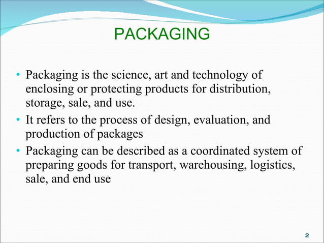 Primary And Second Packaging | PPT
