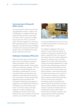 A Guide to Implementing Primary Angioplasty | PDF
