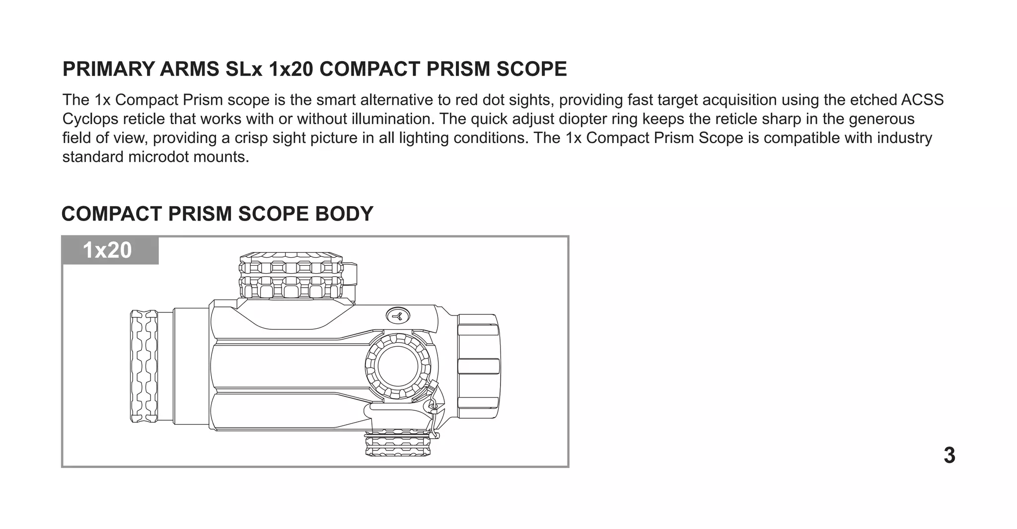 Instruction Manual | Primary Arms SLX-1XP | PPT
