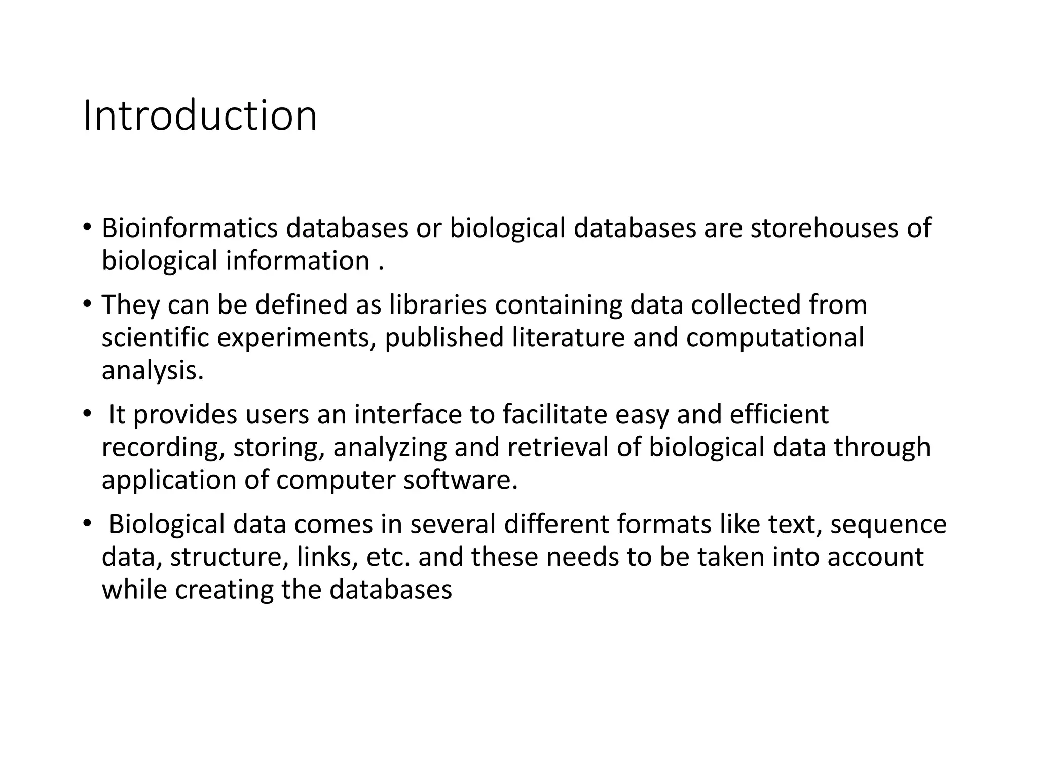 Primary Bioinformatics Databasepptx